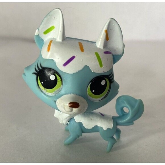 Hasbro | Toys | Littlest Pet Shop Lps 3235 Husky Dog Blue White ...